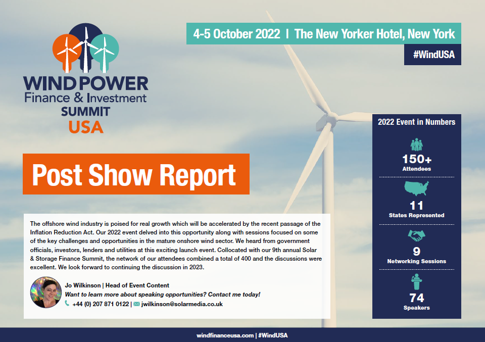 Wind Finance and Investment Summit USA